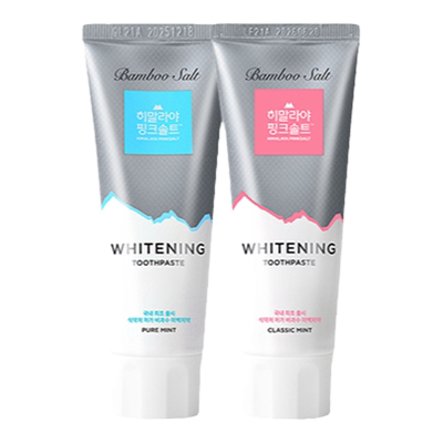 【聚】LG生活健康 竹盐喜马拉雅粉盐美白牙膏100g*2