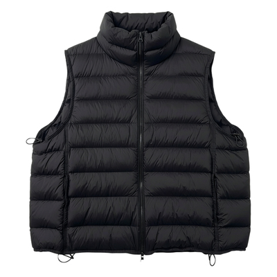 明摩冬季羽绒马甲女2025春秋新款90白鸭绒韩版宽松立领排骨羽绒服