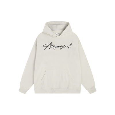 ATRY花体LOGO正面刺绣连帽卫衣