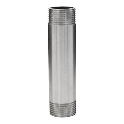 304不锈钢双头丝100mm加长管接头