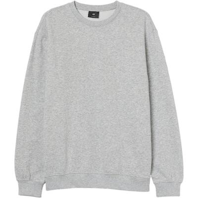 HM男装女装卫衣加绒美式情侣圆领落肩袖宽松套头衫0970818