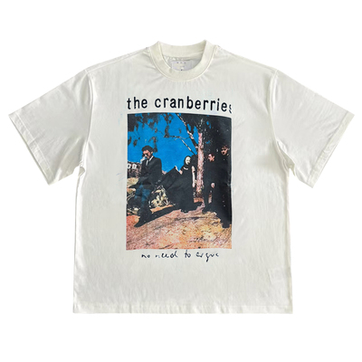 The Cranberries小红莓乐队美式复古摇滚风oversize痞帅短袖T恤
