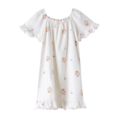 女童夏天睡裙a类纯棉新款可外穿