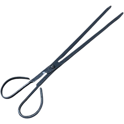 老式锻打加厚家用扁嘴烧火铁钳