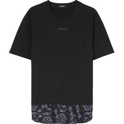 【季末优惠】VERSACE/范思哲 男士Barocco 拼接 T 恤