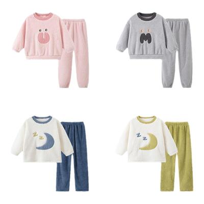 欧童尚珊瑚绒法兰绒睡衣套装