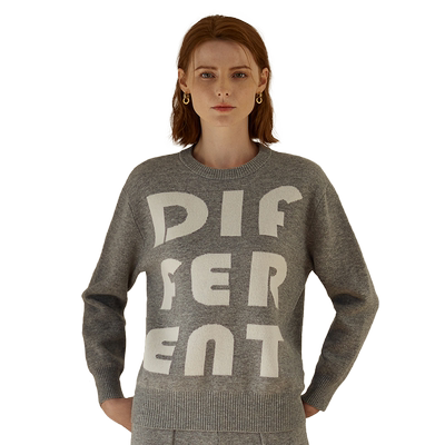 羊毛羊绒混针织套头毛衣商场同款