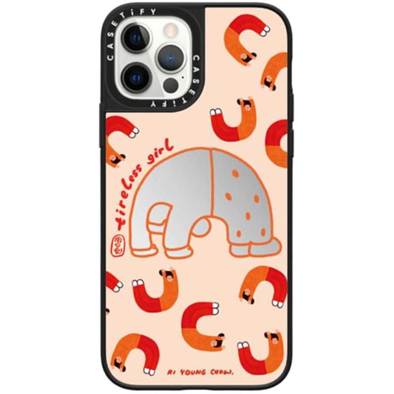 CASETiFY艺术家联名Tireless Girl下腰女孩by周日央适用于iPhone14/13/12/Plus/Pro/Max防摔手机壳_虎窝淘