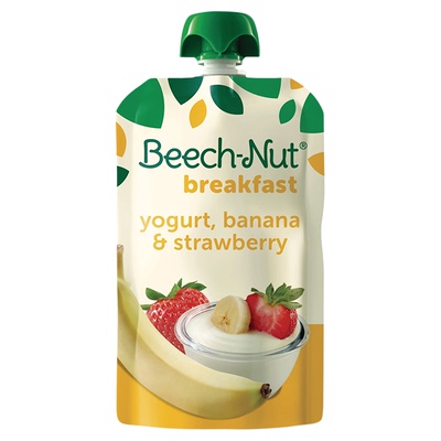 美国beech-nut比纳宝宝蔬菜泥辅食6月+有机酸奶香蕉草莓果泥99g