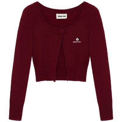 SHUSHUTONG一粒扣针织开衫