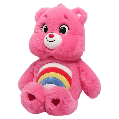 抱抱宝贝爱心彩虹熊底部有粒子