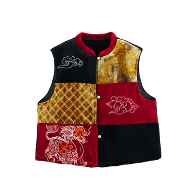 男童中国风棉马甲新年拜年服