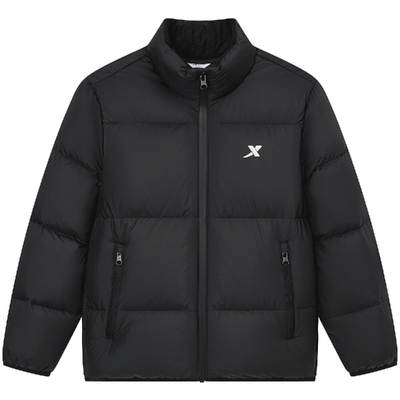 特步童装冬季新款男童女童中大童立领百搭儿童运动休闲保暖羽绒服