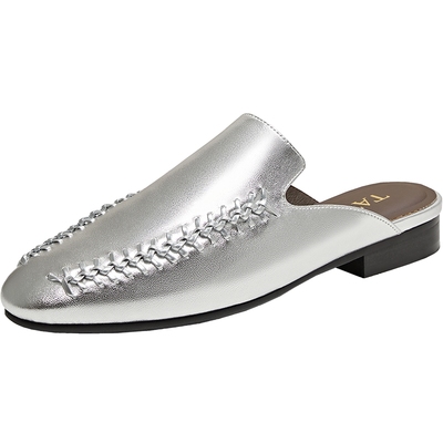 TATA他她复古包头拖鞋女外穿平底通勤穆勒鞋2025夏季新款USD01BH5