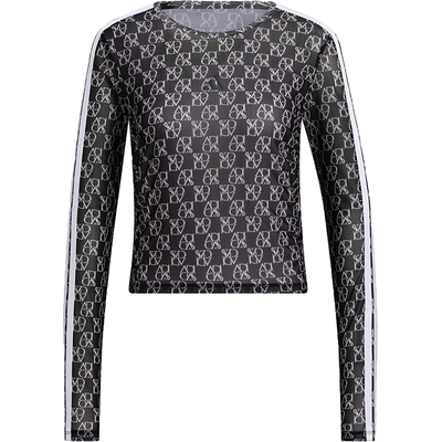 Adidas/阿迪达斯正品春季新款女士经典复古潮流圆领长袖T恤JY7665