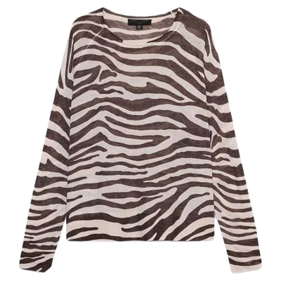 斑马纹印花垂感平针针织衫