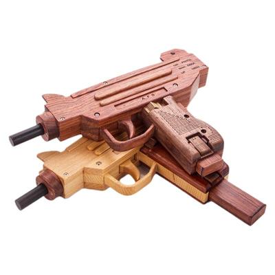 新款uzi连发实木打模型玩具枪