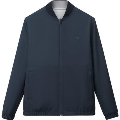 海澜之家棒球领商务休闲纯色夹克