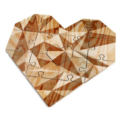 luckies爱心心形树形拼图DIY情侣