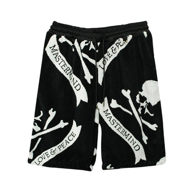 大骷髅mmj五分裤珊瑚绒短裤