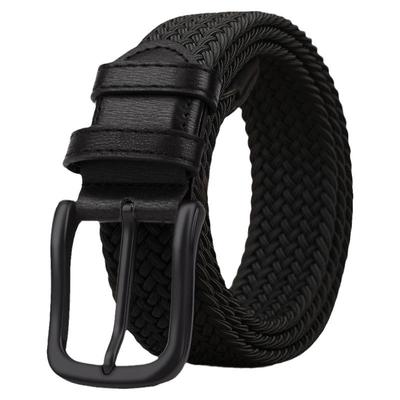 Jeep战术夏季弹力编织免打孔腰带男女松紧弹性帆布皮带裤带潮