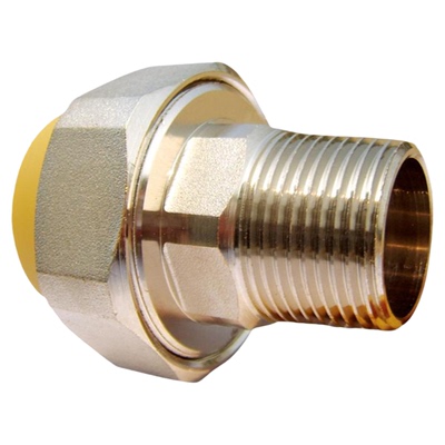 中财管道咖喱色PPR冷热给水管配件外螺纹活接