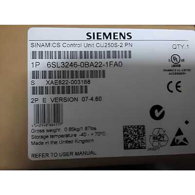 议价6SL3246-0BA22-1FA0西门子CU250S 控制单元6SL32460BA221FA0