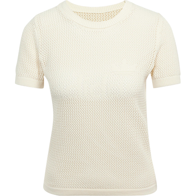 Adidas/阿迪达斯正品三叶草女士复古针织圆领短袖T恤JD1076