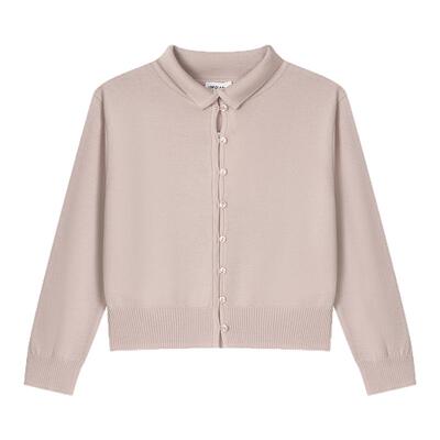 LOW CLASSIC 26春夏新款女士小翻领羊毛针织开衫 银泰百货