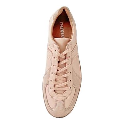 THERUIZ粉水晶色全真皮德训鞋