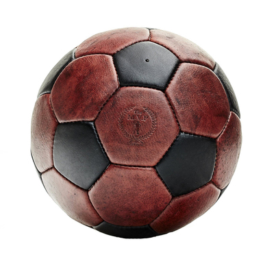 5号复古足球纯牛皮手工收藏摆件