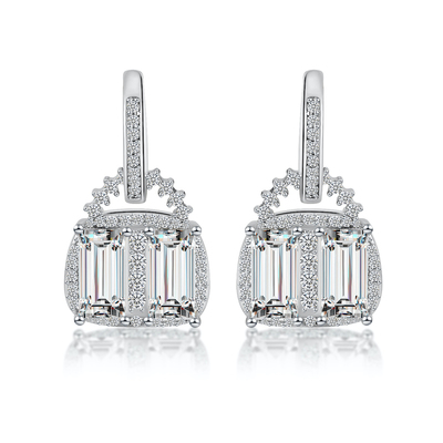 八心八箭公主方钻耳环