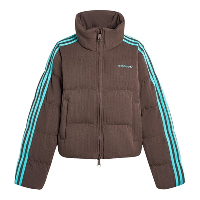 Adidas/阿迪达斯正品三叶草女士保暖复古休闲立领羽绒服KG4909