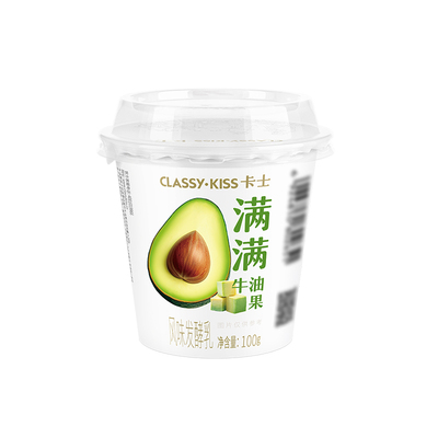 卡士低温酸奶牛油果味100g*18杯
