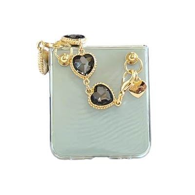 三星ZFlip7透明爱心链条