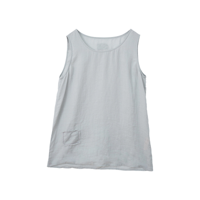 忘城42支高品质苎麻吊带背心无袖