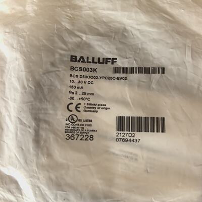 询价-巴鲁夫BCS003K电容式传感器BCS D50OO02-