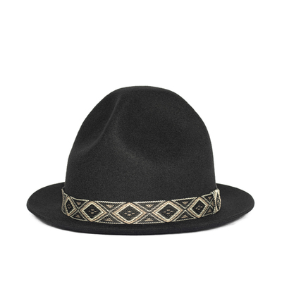 街舞嘻哈纯羊毛短檐高筒男帽