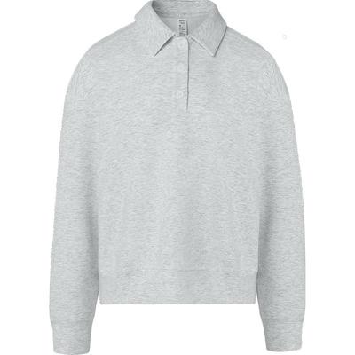 本来BENLAI女士云感柔运动休闲插肩翻领卫衣2026春新款BNTW60001