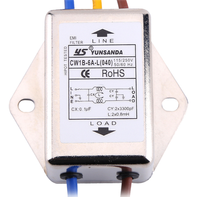 电源滤波器单相220v谐波CW1B