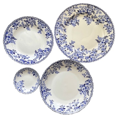 骨瓷青花釉下彩家用餐具菜盘子碗