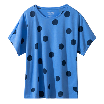 舒雅女士纯棉上衣落肩袖汗衫T恤