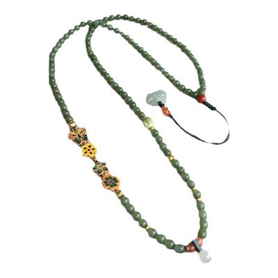 手工编绳玉石吊坠挂绳中国风元素