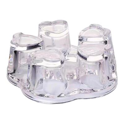 蜡烛台加热底座煮茶炉玻璃心形温茶器茶托酒店温酒器热咖啡热茶具