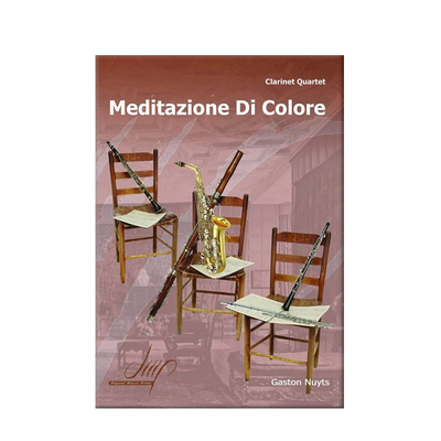 加斯顿 纽茨 色彩冥想 单簧管四重奏 总分谱 Digital原版乐谱书 Gaston Nuyts Meditazione Di Colore Clarinet DMP109011