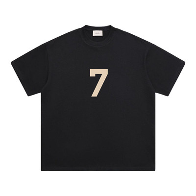 ESSENTIALS复线7字植绒短袖T恤男