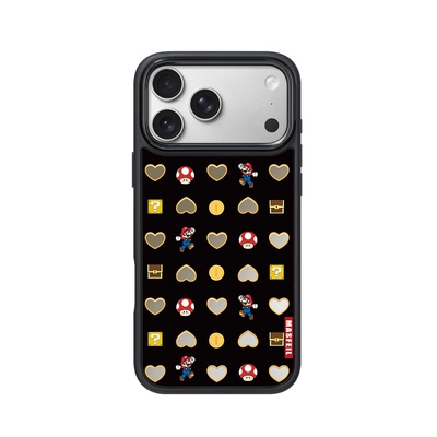 MASFEIL × 爱心马里奥适用苹果17Promax手机壳新款Ro2磁吸支点支架iPhone17Pro套高级感16pm镜面创意的全包