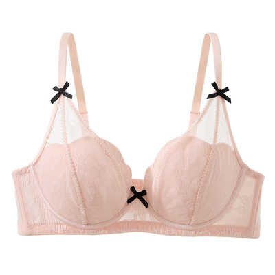 小胸聚拢舒适无钢圈蕾丝文胸