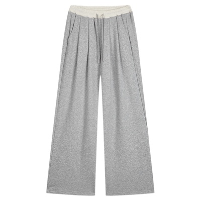 SLY 冬季新品慵懒软糯垂感撞色抽绳休闲长裤女030IAZ81-3121