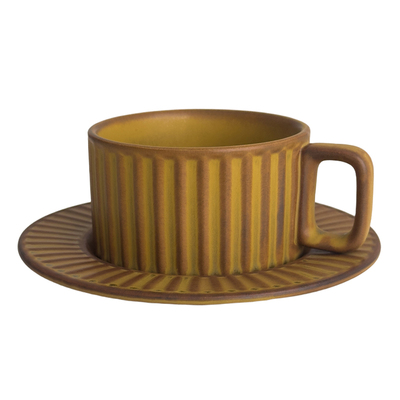 Florence雾面釉下彩咖啡杯碟套装